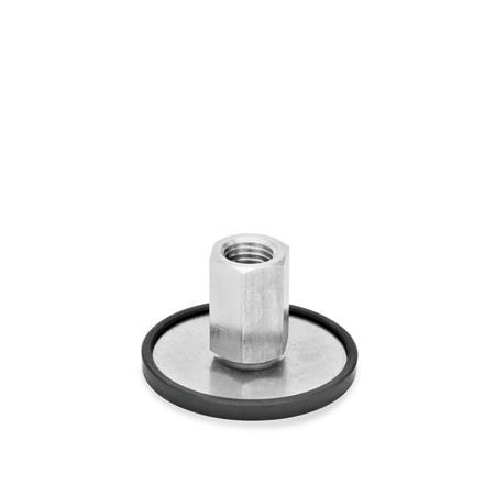 GN 41 Metric Thread, Stainless Steel Leveling Feet, Tapped Socket or ...