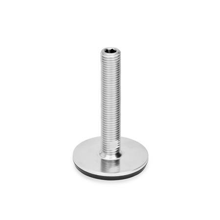 GN 41 Metric Thread, Stainless Steel Leveling Feet, Tapped Socket or ...
