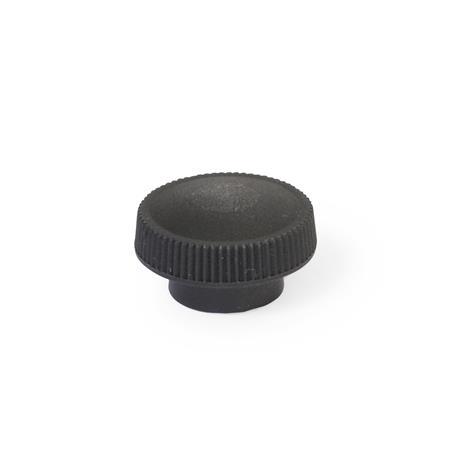 ZB Nylon Plastic Knurled Nuts, with Brass Tapped or Plain Blind Bore ...