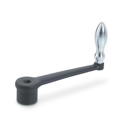 DIN 469 Cast Iron Straight Crank Handles, with Fixed or Revolving Handle, with Round or Square ...