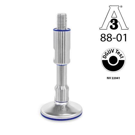 GN 19 Stainless Steel Leveling Feet, 3-A and DGUV Certified, Hygienic ...