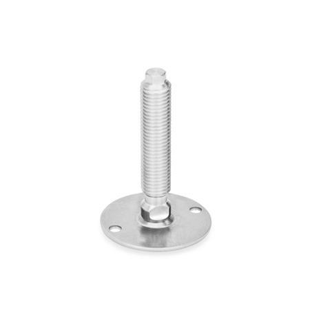 GN 41 Metric Thread, Stainless Steel Leveling Feet, Tapped Socket or ...