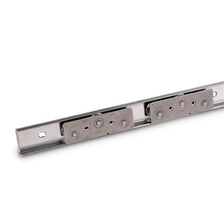 GN 1490 Stainless Steel Cam Roller Linear Guide Rail Systems, Formed ...