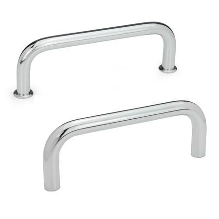 GN 425 Round Steel Cabinet U-Handles, with Tapped Holes | JW Winco ...