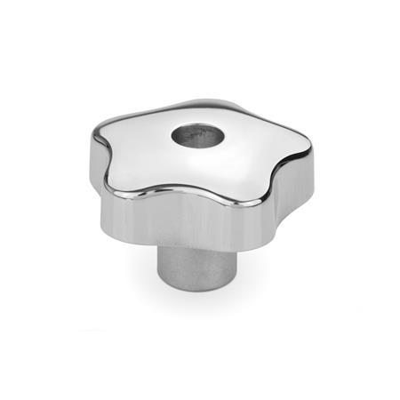 GN 5336 Aluminum Star Knobs, with Tapped or Plain Bore | JW Winco Standard Parts