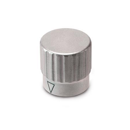 GN 436.1 Stainless Steel Knurled Control Knobs, with Extended Hub for ...