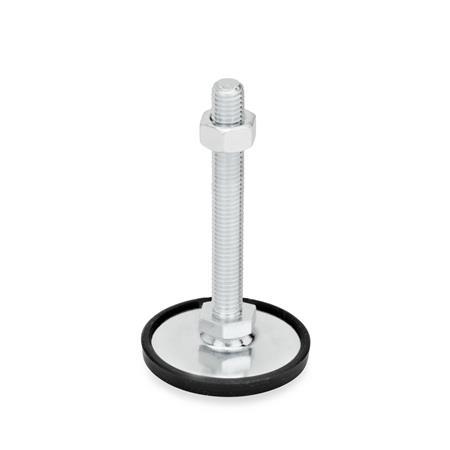 GN 40 Steel Leveling Feet, Tapped Socket or Threaded Stud Type | JW ...