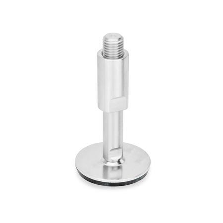 GN 41 Metric Thread, Stainless Steel Leveling Feet, Tapped Socket or ...