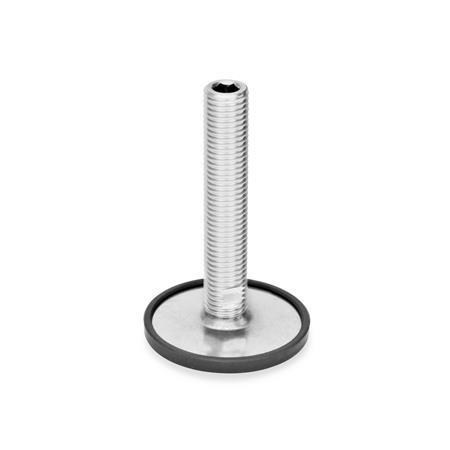GN 41 Metric Thread, Stainless Steel Leveling Feet, Tapped Socket or ...