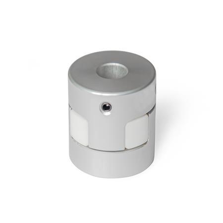 GN 2241 Aluminum Elastomer Jaw Couplings, Hub with Set Screw, with ...