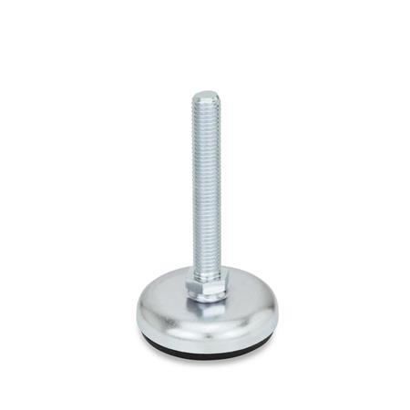 GN 30 Steel Sheet Metal Leveling Feet, Tapped Socket or Threaded Stud ...