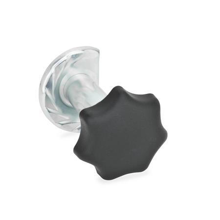 GN 117 Steel Door Cam Latches, with Plastic Star Knob | JW Winco Standard Parts