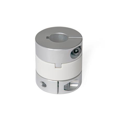 GN 2242 Aluminum Oldham Couplings, with Clamping Hub, with Metric or ...