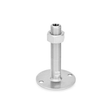 GN 41 Metric Thread, Stainless Steel Leveling Feet, Tapped Socket or ...