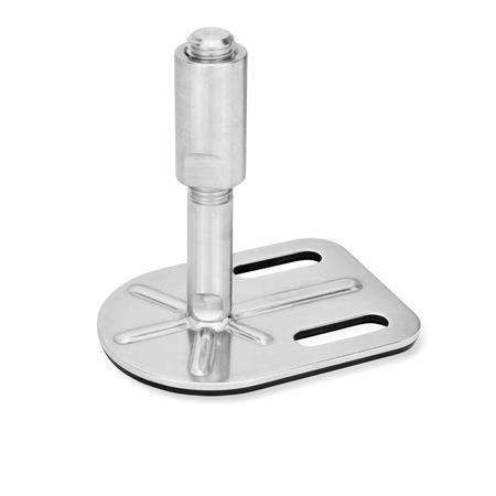 GN 43 Metric Thread, Stainless Steel Leveling Feet, Tapped Socket or ...