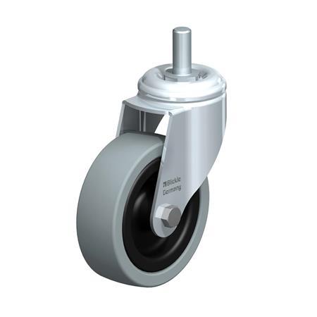 Light Duty Gray Rubber Wheel Swivel Casters LKRA-VPA | JW Winco