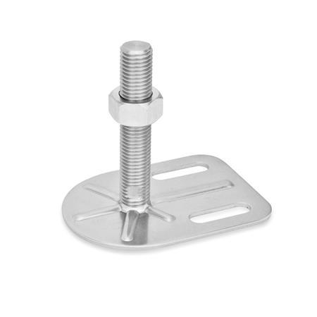 GN 43 Metric Thread, Stainless Steel Leveling Feet, Tapped Socket or ...