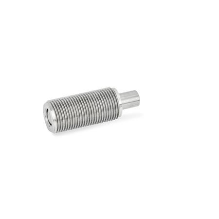 GN 313 Stainless Steel Spring Bolts, Plunger Pin Retracted in Normal ...