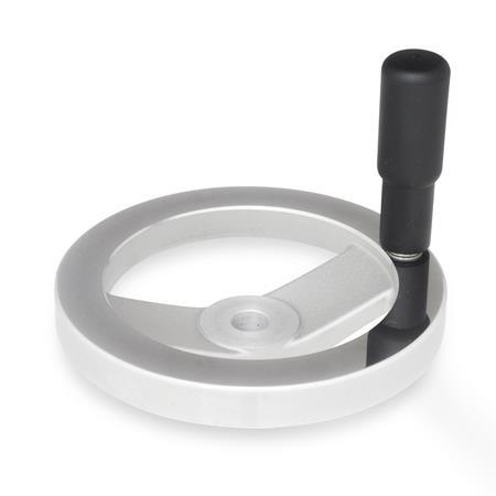 GN 322 Plain Aluminum Two Spoked Handwheels, Polished Rim, with or ...