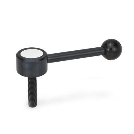 GN 125 Steel Flat Adjustable Tension Levers, Threaded Stud Type | JW ...