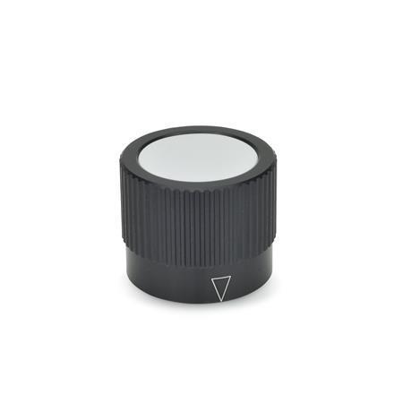 GN 726.1 Aluminum Knurled Control Knobs, Straight Shoulder, Plain Bore or Collet Type | JW Winco ...
