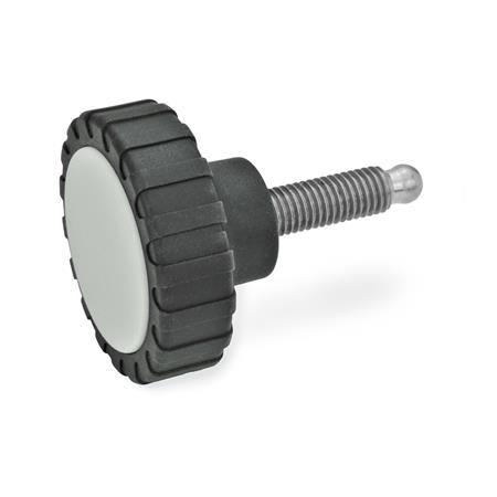 GN 7336.5 Technopolymer Plastic Hollow Knurled Knobs, with Stainless ...