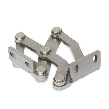 GN 7237 Stainless Steel Multiple-Joint Hinges, Concealed, with Opening ...