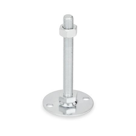 GN 40 Steel Leveling Feet, Tapped Socket or Threaded Stud Type | JW ...