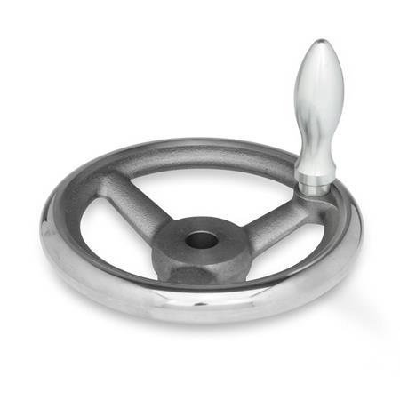 GN 950.1 Cast Iron Spoked Handwheels with Large Hub, with or without ...