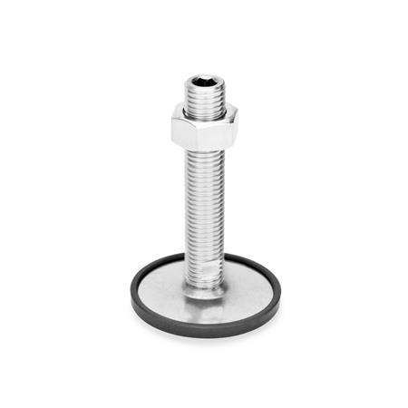 GN 41 Metric Thread, Stainless Steel Leveling Feet, Tapped Socket or ...