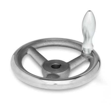 GN 950.1 Cast Iron Spoked Handwheels with Large Hub, with or without ...