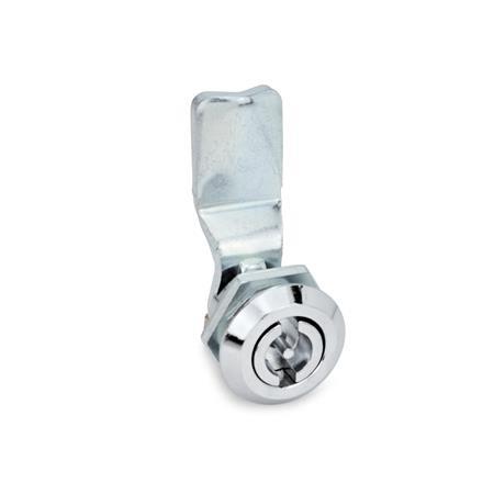 GN 115 Zinc Die-Cast Cam Latches, Chrome Plated Housing Collar, with ...