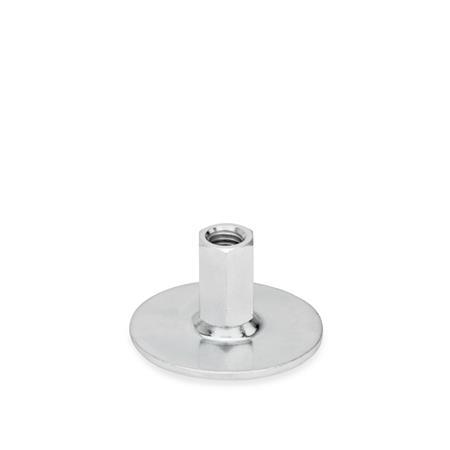 GN 40 Steel Leveling Feet, Tapped Socket or Threaded Stud Type | JW ...
