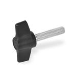 GB-FP Nylon Plastic Wing Nuts, with Brass Tapped Through Insert | JW ...
