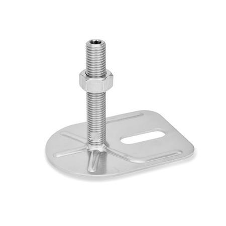 GN 43 Inch Thread, Stainless Steel Leveling Feet, Tapped Socket or ...