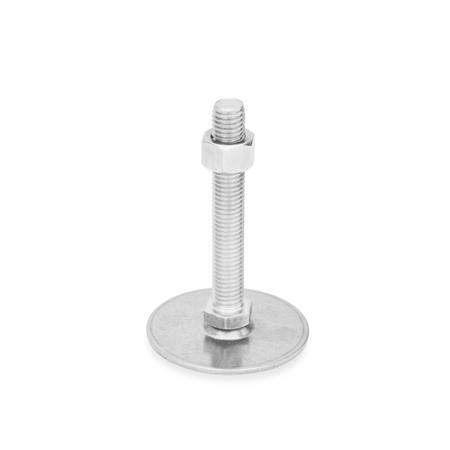 GN 41 Metric Thread, Stainless Steel Leveling Feet, Tapped Socket or ...